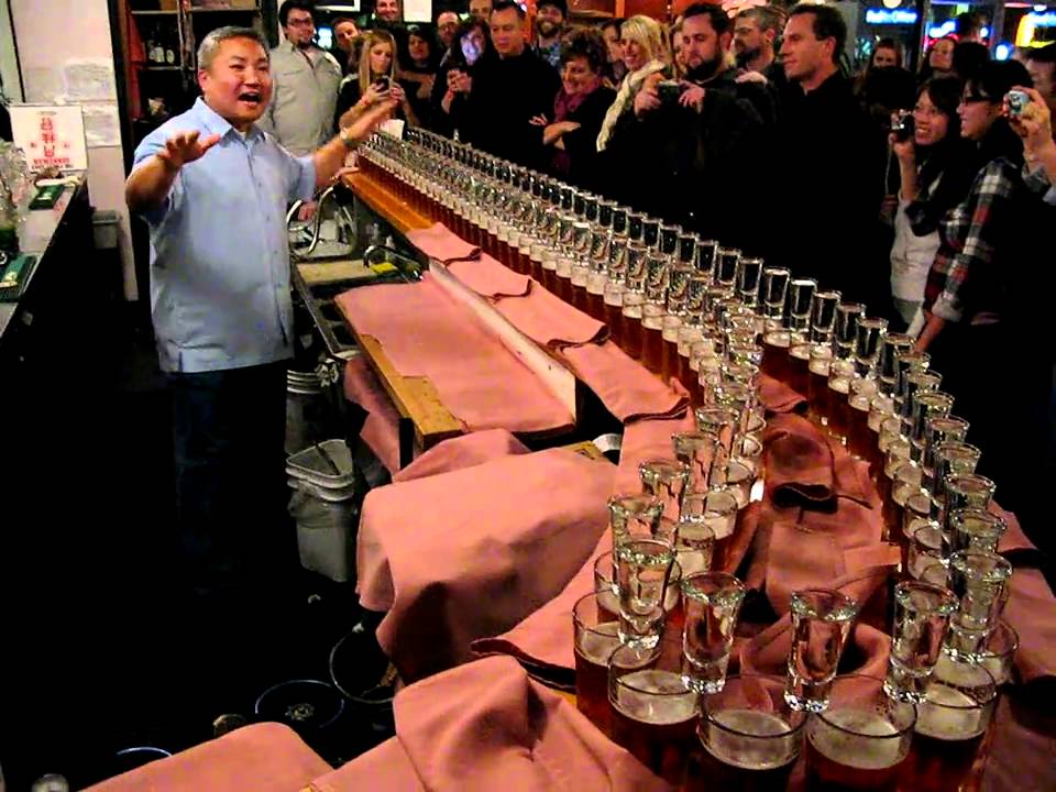 Mobo Sushi 100 Sake Bomb Dominoes - New Years Eve 2011 Santa Cruz, CA ...