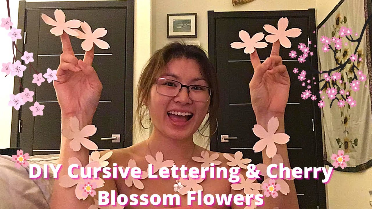 DIY Cursive Lettering and Cherry Blossom Flowers // Ashley Arias - YouTube