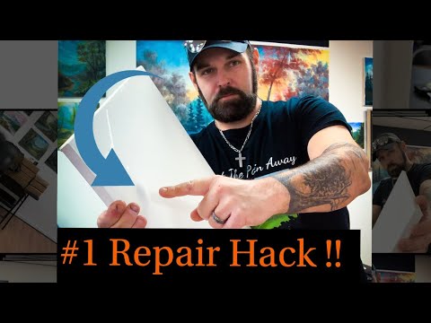 How To Repair A Canvas In One Easy Step !! | Paintings By Justin - YouTube