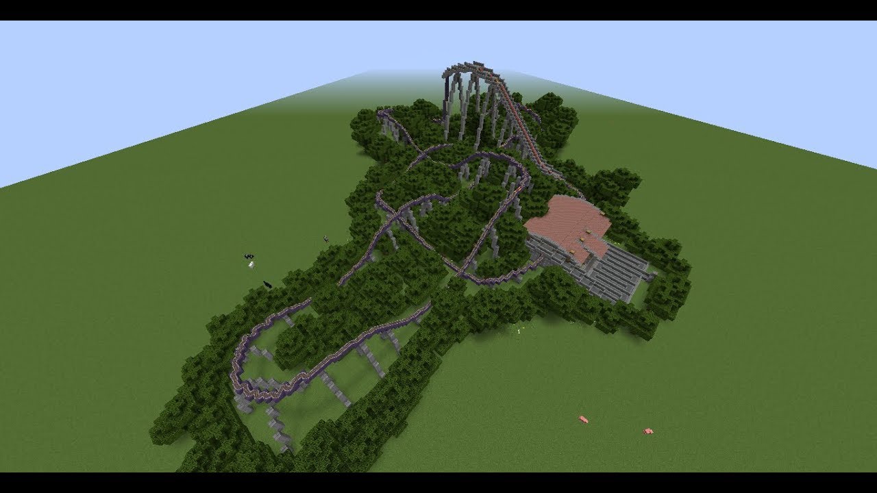Minecraft Roller Coaster Timelapse - YouTube