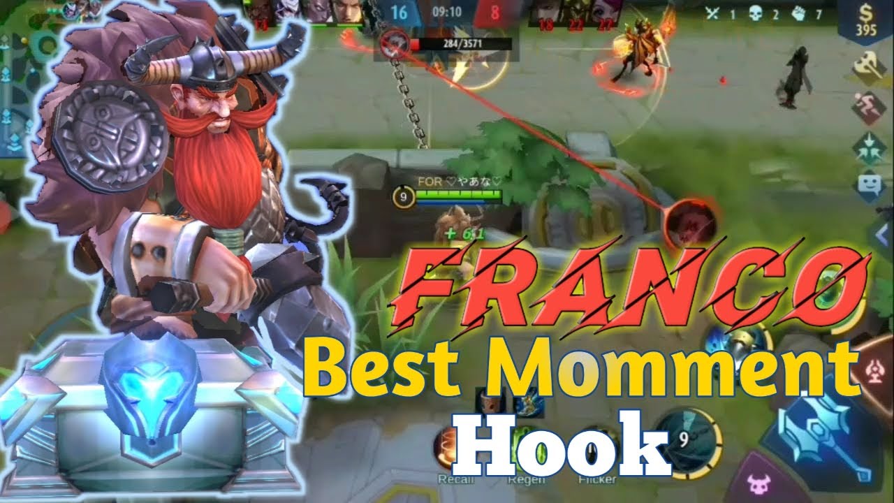 FRANCO Best Moment Hook || gameplay Franco mobile legend-mobile legend ...