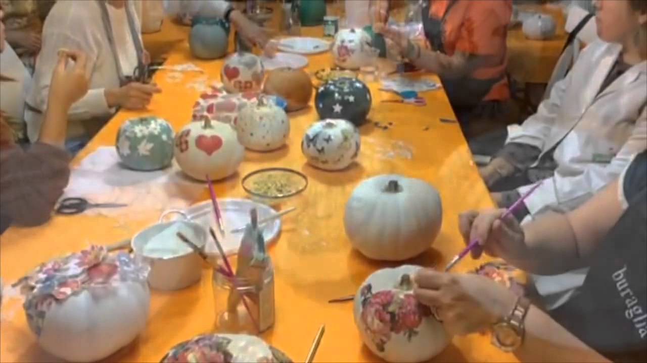 Taller de calabazas en La Sonrisa Creativa - YouTube
