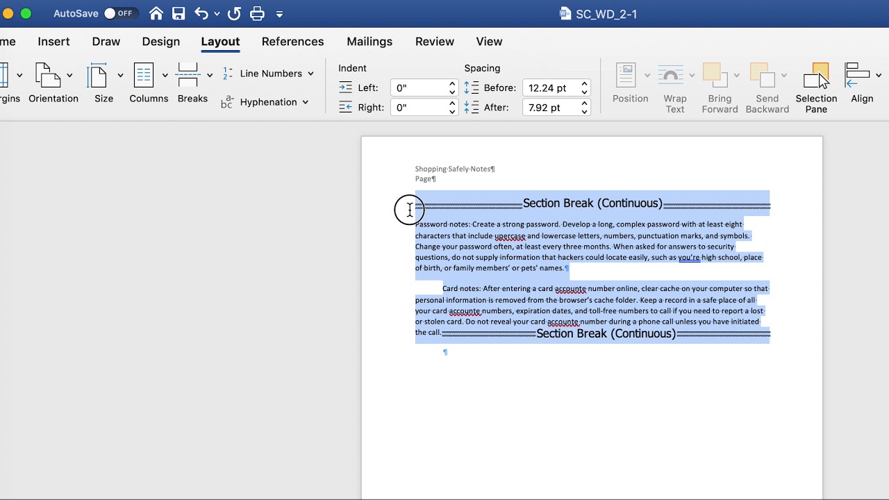 Insert Continuous Break - YouTube