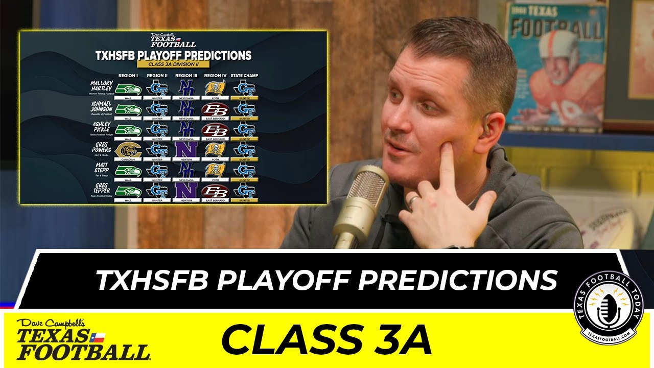 Dctf's Txhsfb Playoff Predictions (class 3a) | Texas Football Today