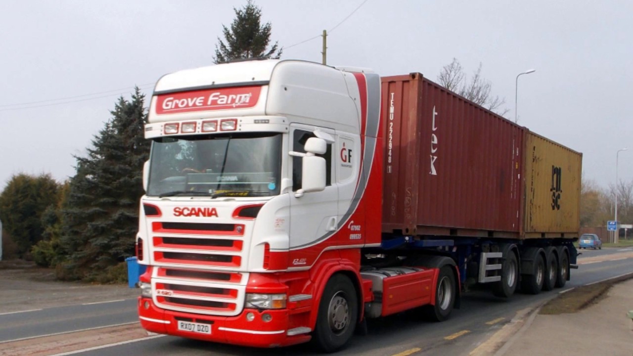 SCANIA TRUCK TRUCKS LORRY WITH CONTAINER LOADS YORKSHIRE ENGLAND PHOTOS ...