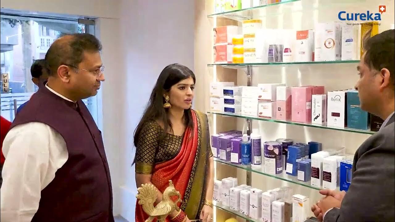 Cureka Store launch Snippets | Interaction with celebrity Sharanya Shetty | Part 1 - YouTube