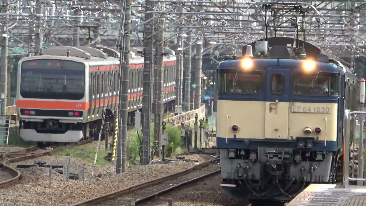 2022/09/14 【廃車回送】 E217系 Y-6編成 EF64 1030 府中本町駅 - YouTube