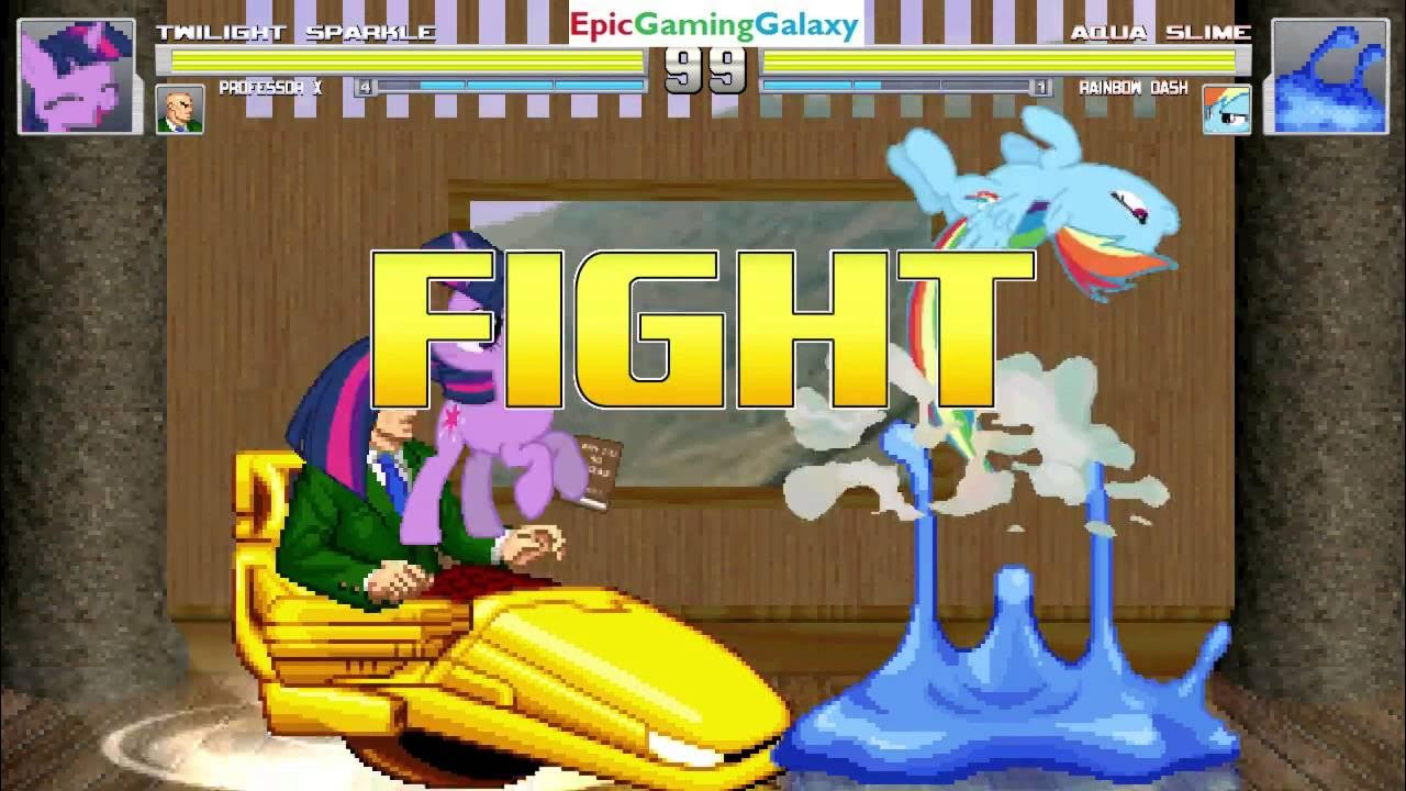 Twilight Sparkle And Professor X VS Aqua Slime & Rainbow Dash In A MUGEN Match / Battle / Fight ...