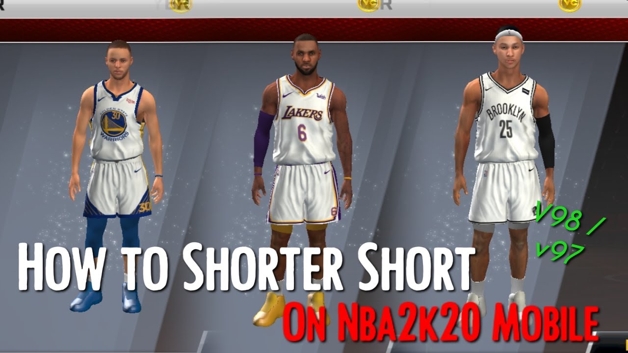 How to Shorter Short on Nba2k20 Mobile v97 / v98 - YouTube