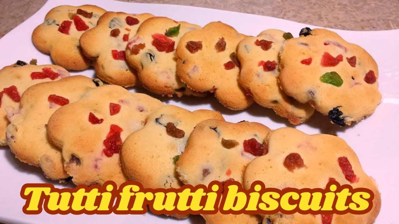 Biscuits recipe_Tutti frutti biscuits_How to make bakery tutti frutti ...