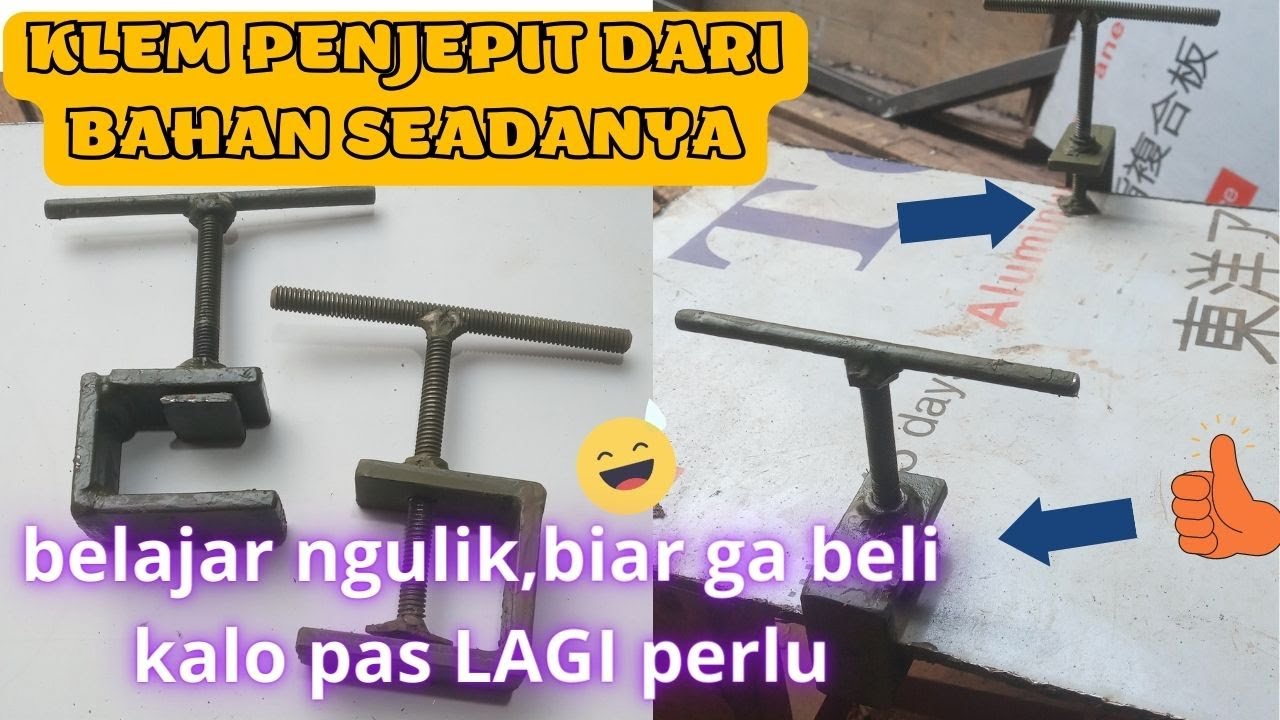 klem jepit C manual - cara membuat C Clamp jepit dari bahan seadanya. # ...