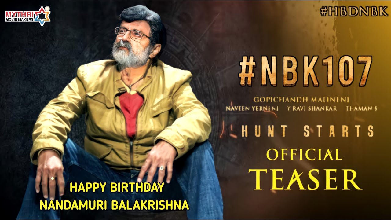 NBK 107 - Balakrishna Intro First Look Teaser|NBK 107 Official Teaser ...