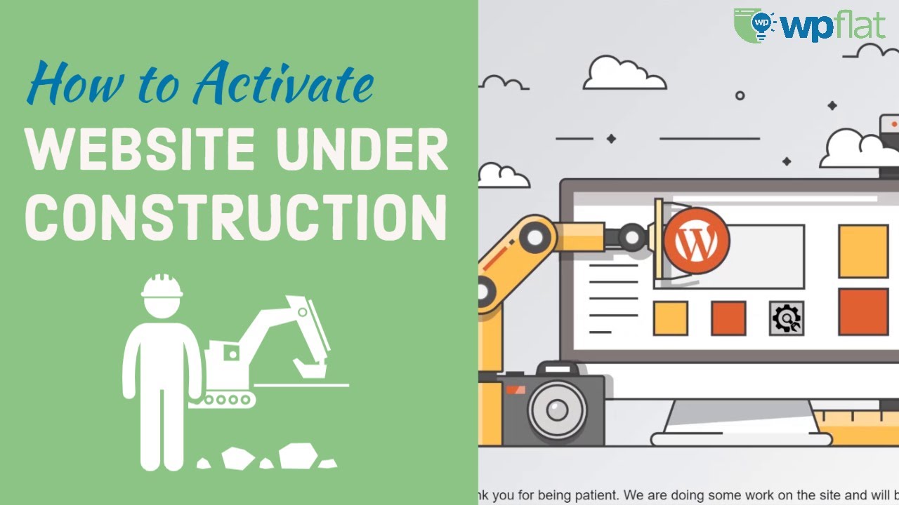 How to Activate Website Under Construction in WordPress | WPFlat - YouTube