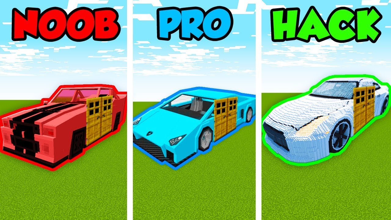Minecraft NOOB vs. PRO. vs. HACKER: SUPER CAR BASE in Minecraft ...