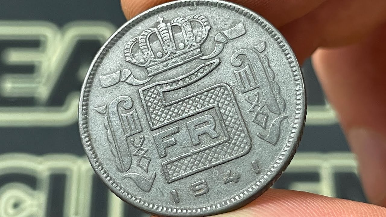 1941 Belgium 5 Francs Coin • Values, Information, Mintage, History, and ...