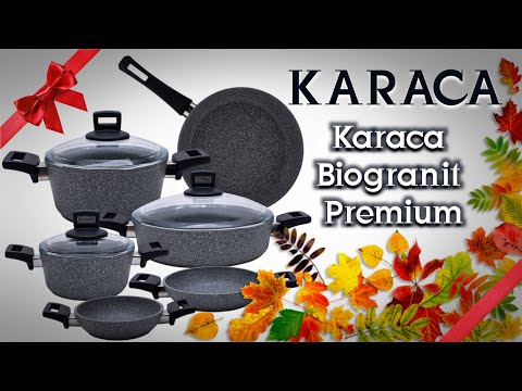 #Karaca Biogranit Premium Gray Mega 9 Parça Tencere Seti