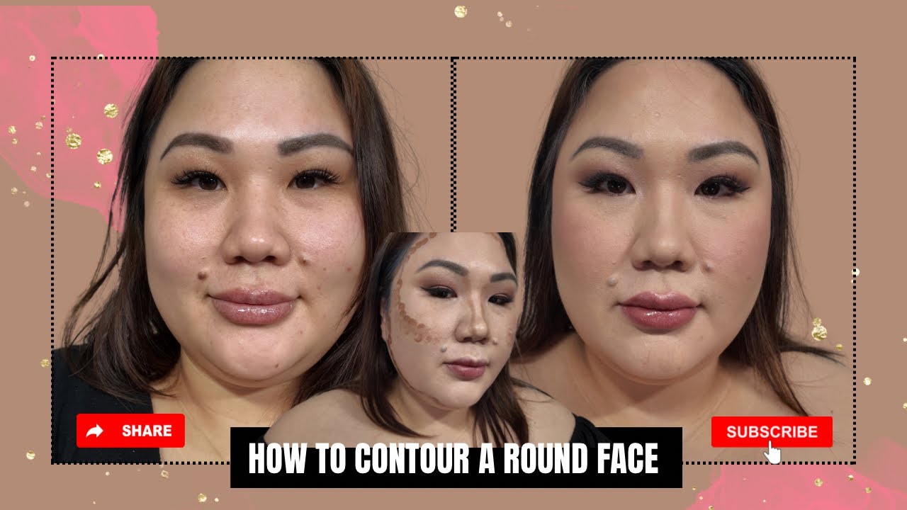 How to contour a round or chubby face. Perfect for beginners - YouTube