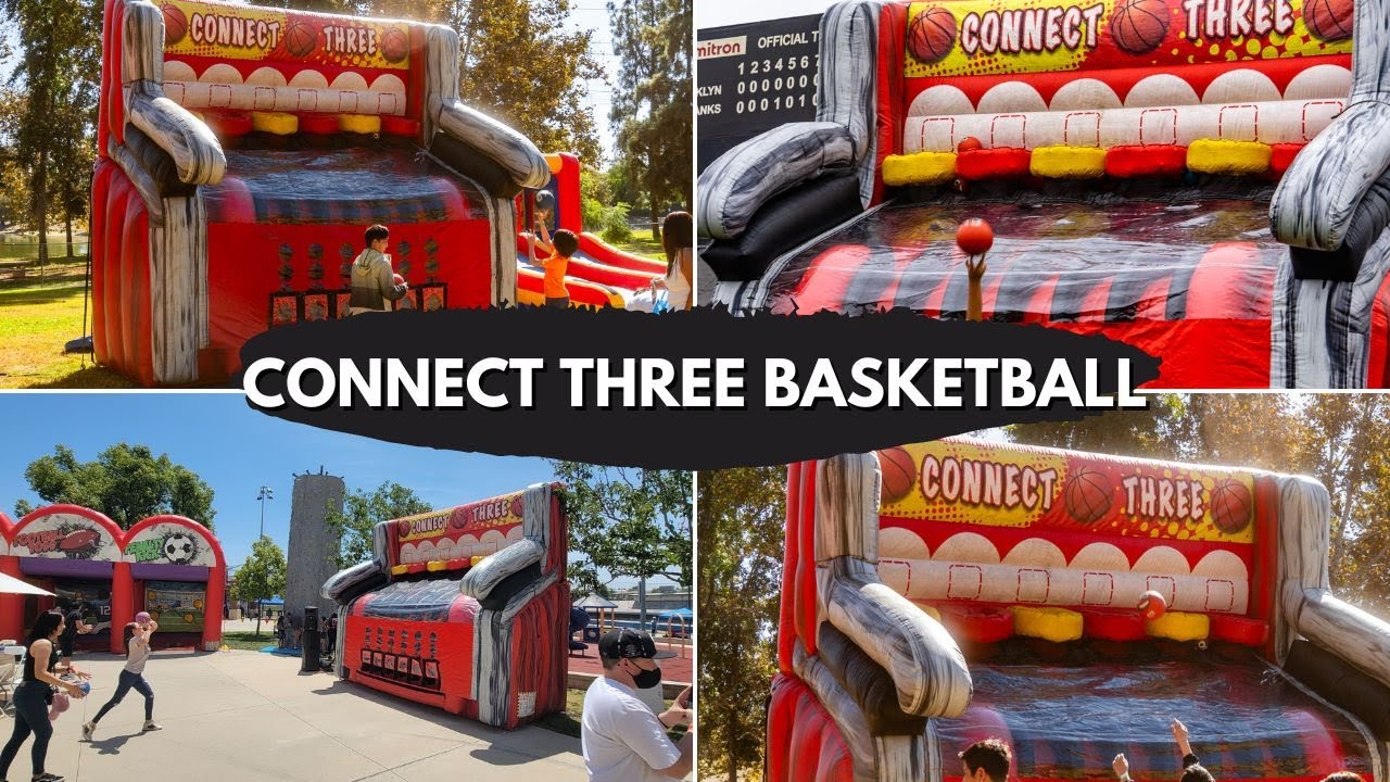 Connect 3 Basketball Game 🏀🏀🏀 Inflatable Safe for Schools, Corporate ...