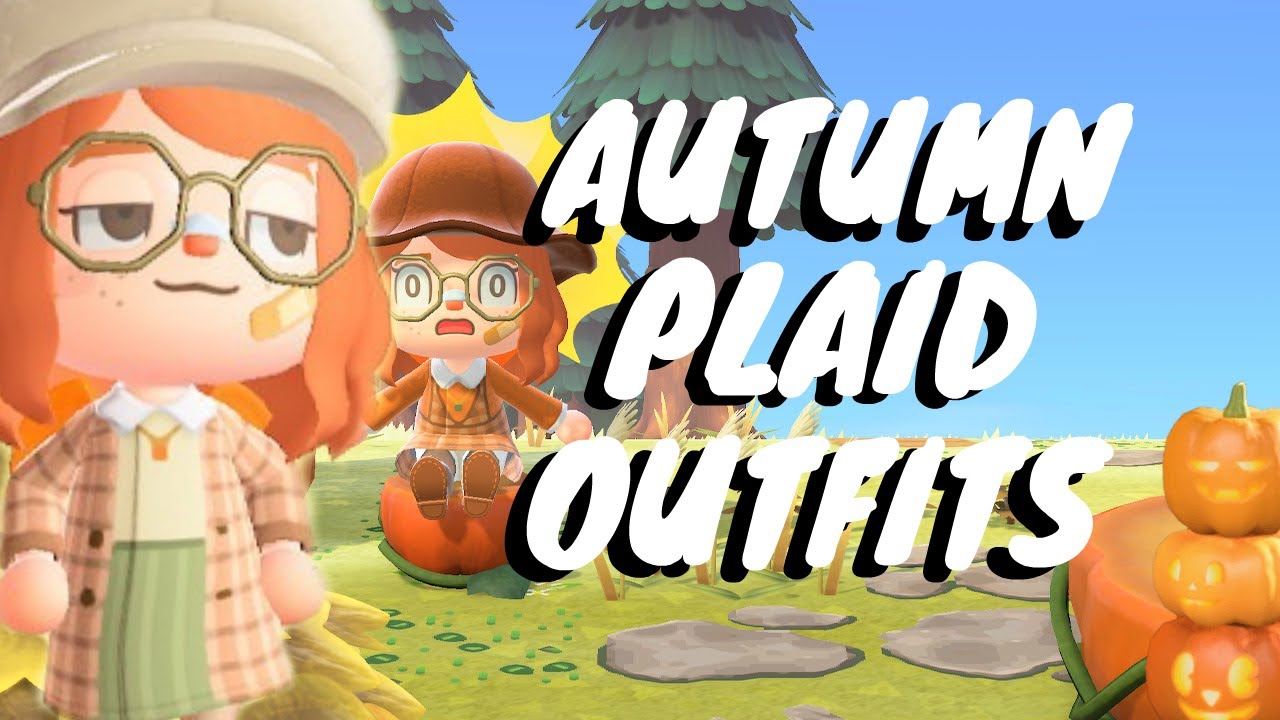 COTTAGECORE AUTUMN PLAID OUTFITS in ACNH! // Animal Crossing: New ...