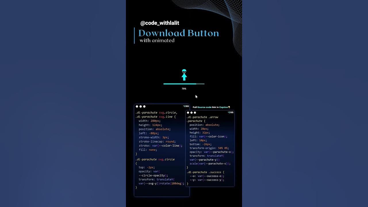 Animated Download button using CSS🧑‍💻 #coding #programming #2024 #cssanimation #html #csstricks ...