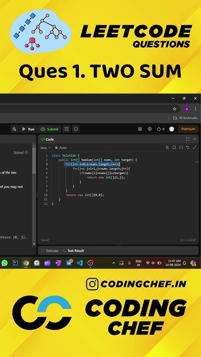 Leetcode Question 1 Two Sum 🧑🏻💻 Coding Programming Dsa Leetcode 3872