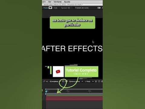 Efecto Desintegrar Texto con Partículas en After Effects - Tutoriales de After Effects en ...