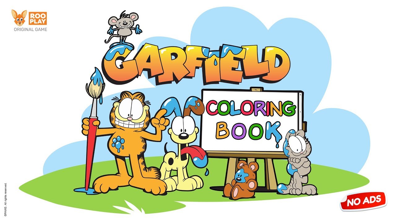 Garfield Coloring Game - YouTube