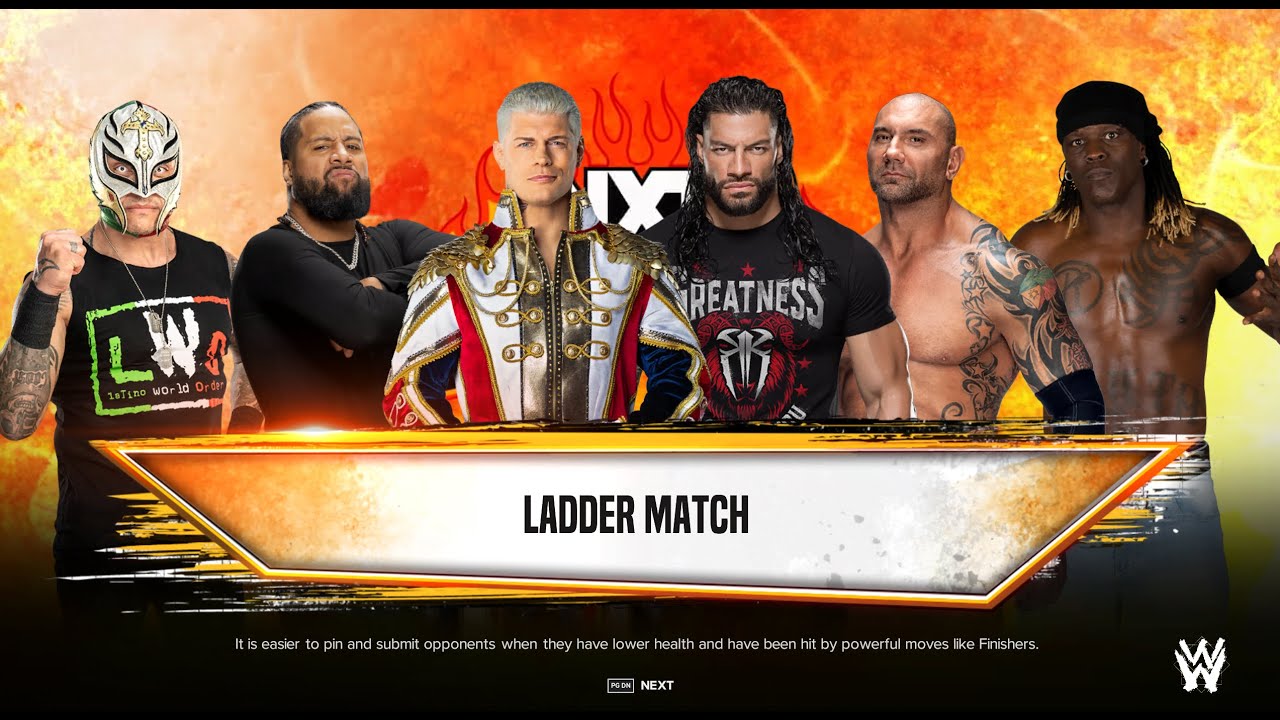 Ladder Match | 6 Superstar | WWE 2K24 - YouTube