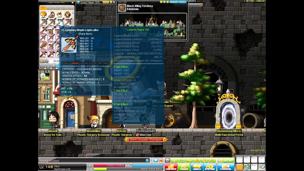 MapleStory Potentializing Legendary Maple Weapons - YouTube