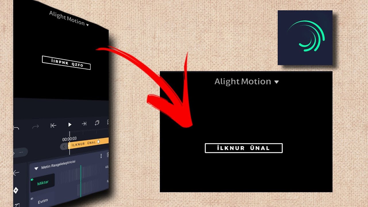 Alight Motion ile Yazı Efekti Yapımı - Kolay ve Basit Template Yapımı ...