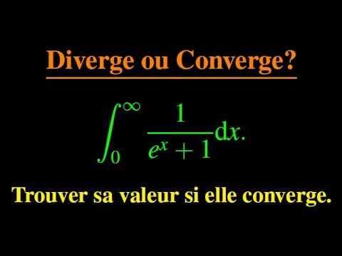 Comment Evaluer L' Intégrale Impropre 1/(e^x+1) de 0 à l' infini - YouTube