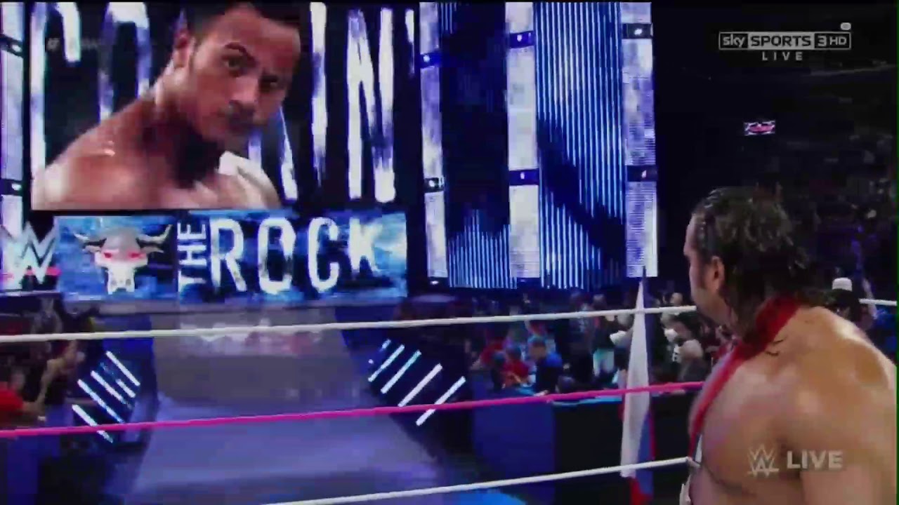 The Rock Returns || And attacks Rusev || 6th October 2014 || - YouTube