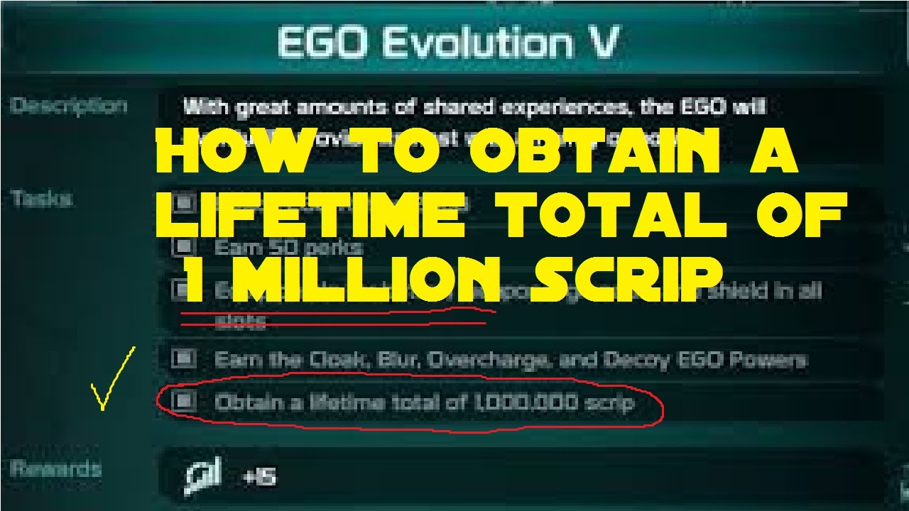 Defiance - Ego Evolution V: A Trick To Earning 1 Million Lifetime Scrip ...