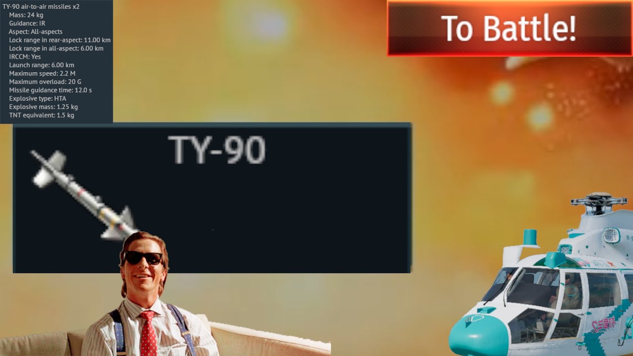 TY-90 toxic missiles (Z-9W) | War Thunder - YouTube