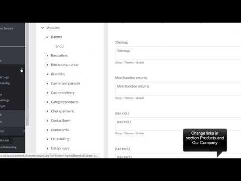 Cara mengedit Footer di prestashop - YouTube