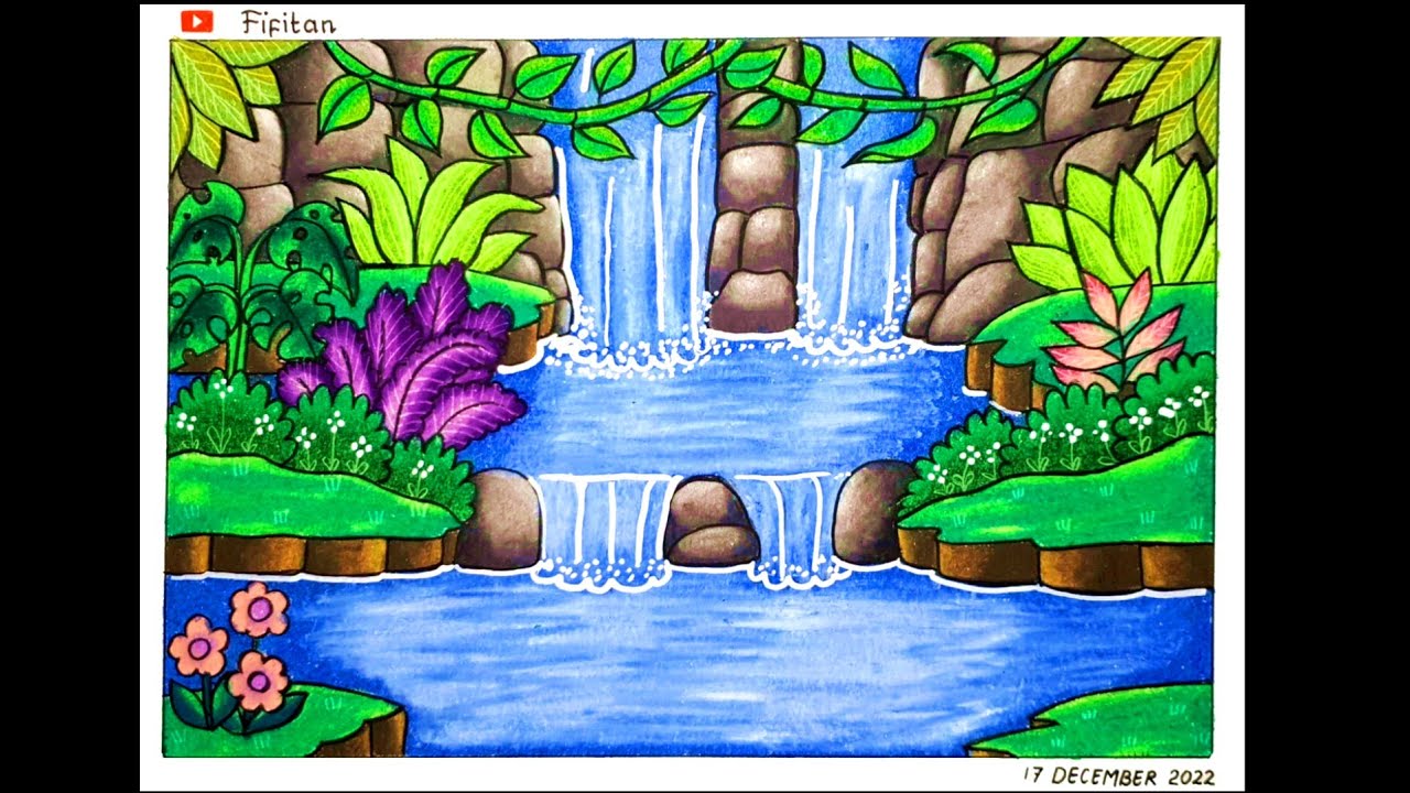 Menggambar Pemandangan Cara Gradasi Warna Oilpastel E