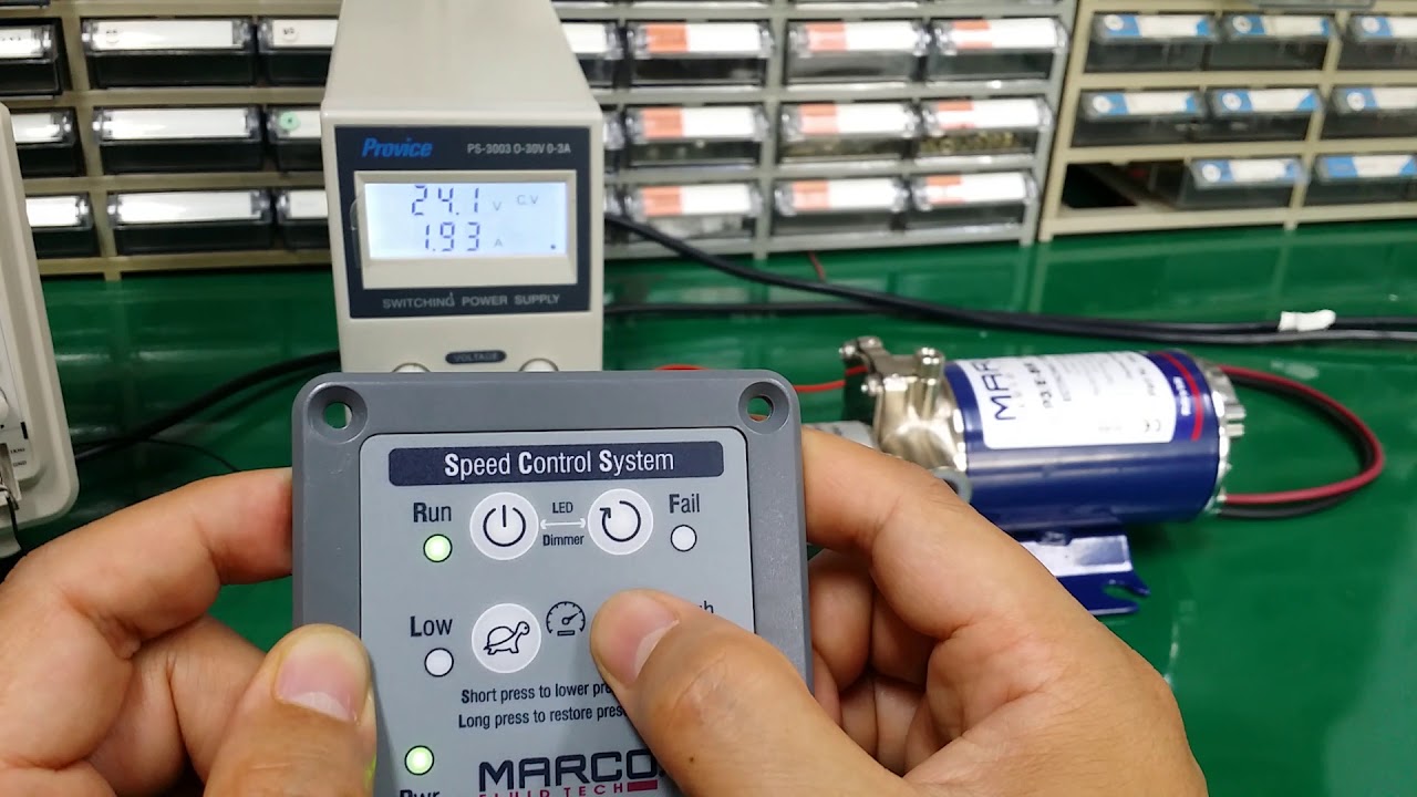 Marco Pump Speed Control 24VDC HighSpeed Adj - YouTube