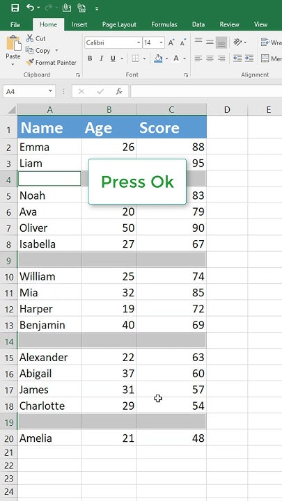 How to delete blank rows using a shortcut | Excel Tips and Tricks - YouTube