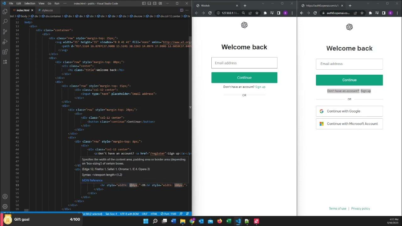 Chill Programming - Coding ChatGPT Login Form - No Talking - YouTube