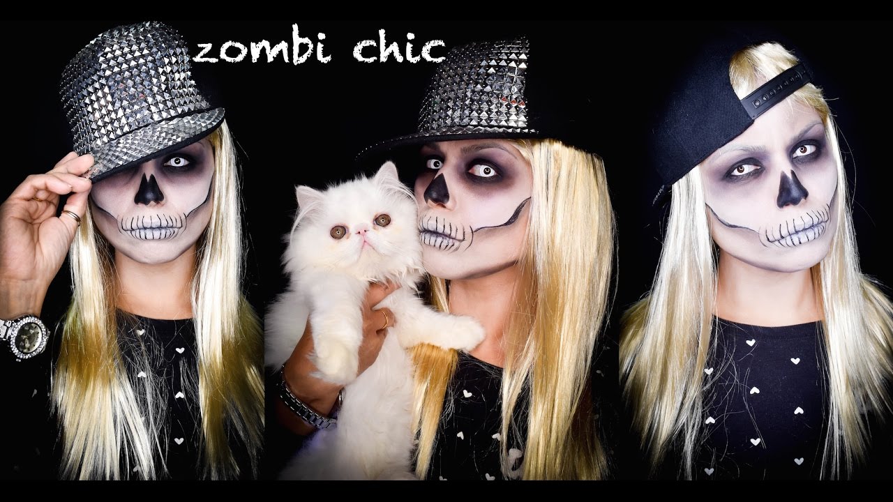 MAQUILLAJE DE ZOMBIE CHIC halloween - YouTube