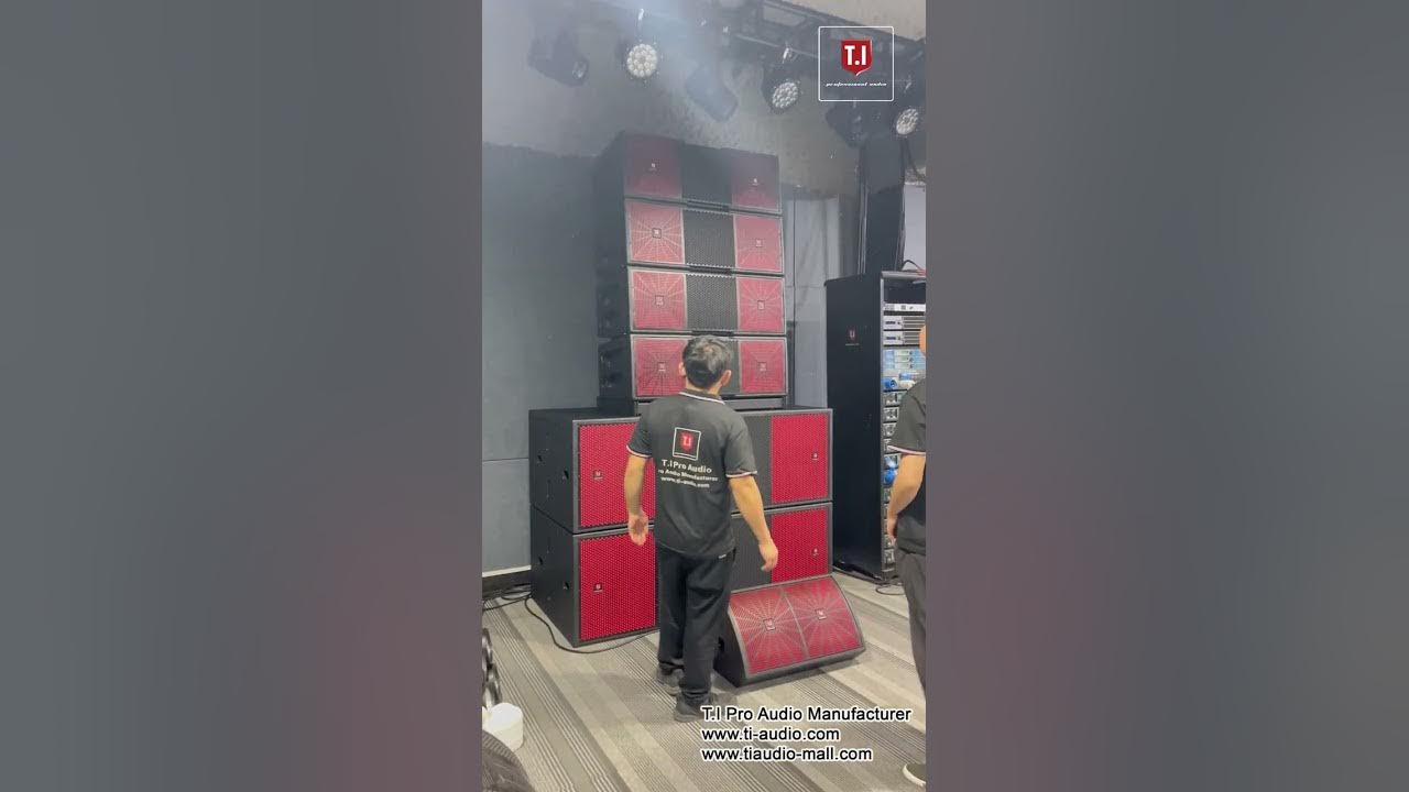 T.I Audio new model dual 12" three way line array - YouTube