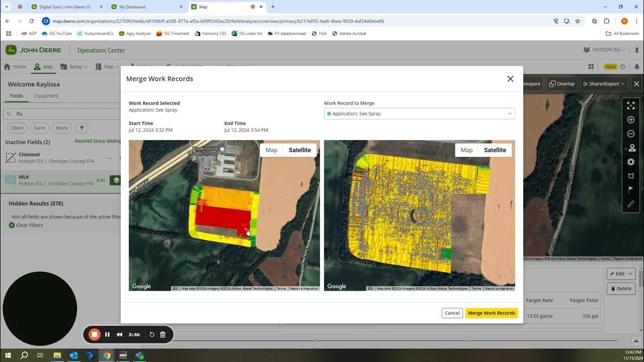 Merging Maps Work Records In Ops Center - YouTube