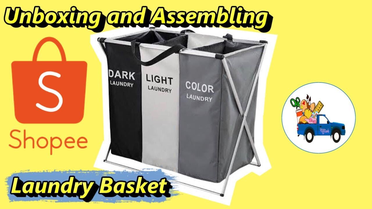 Unboxing and Assembling Laundry Basket bought from Shopee I Shopee Find ...