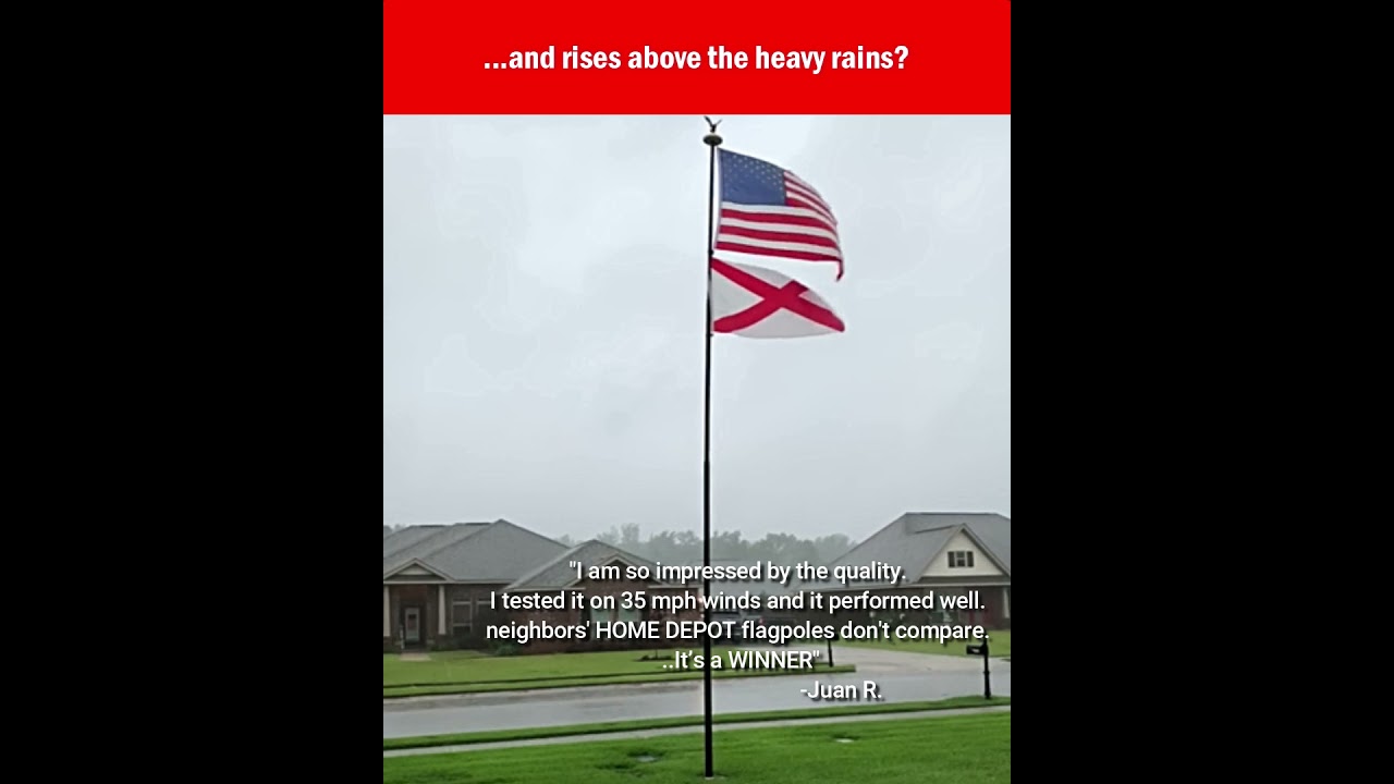 Hurricane Proof Telescoping Flagpole | Atlantic Flag Pole #shorts - YouTube