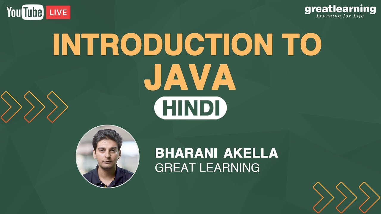 Introduction To Java In Hindi Live Session Great Learning Youtube