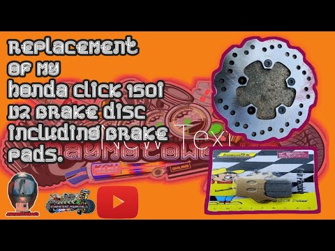 How to replace my Honda click 150i Disc brake including Brake pads ...