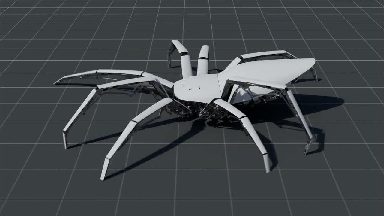 Houdini Procedural Spider Animation walk cycle - YouTube