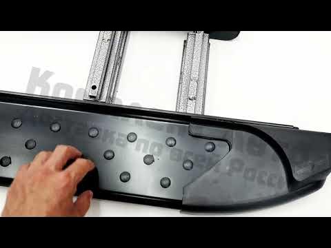 Пороги бумер Нива черные - YouTube