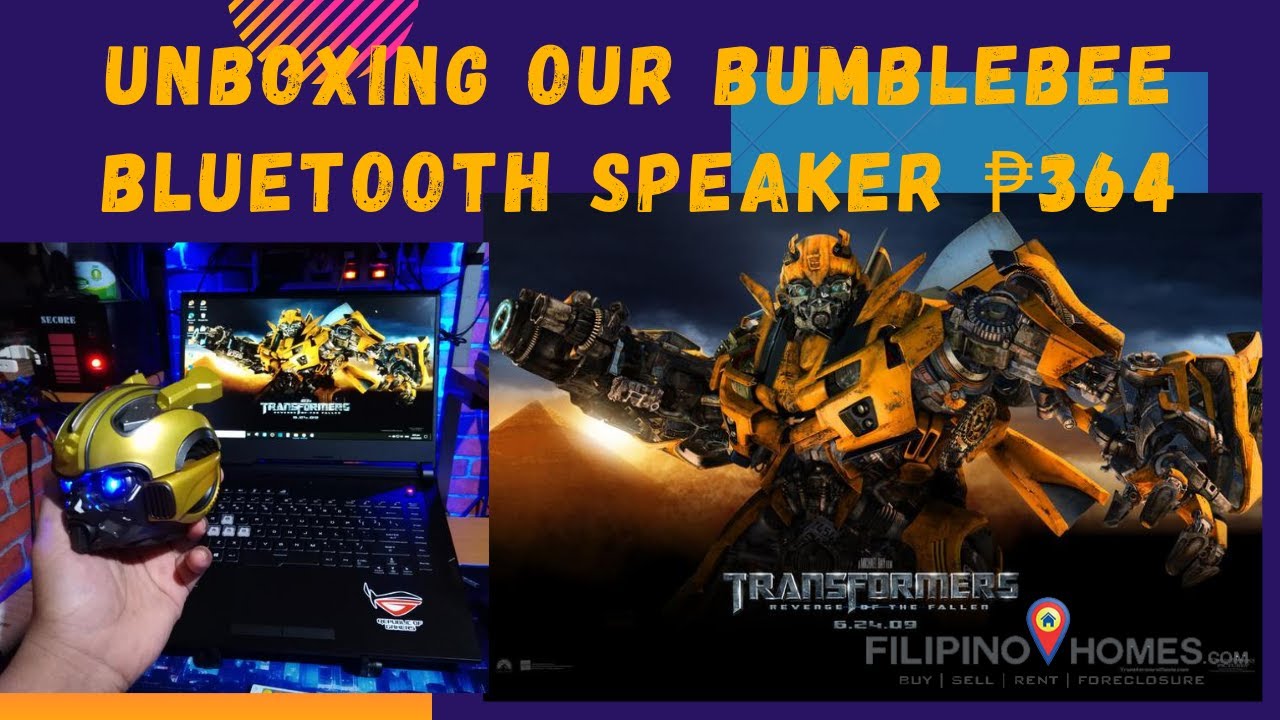 UNBOXING our Bumblebee Bluetooth speaker ₱364 - YouTube