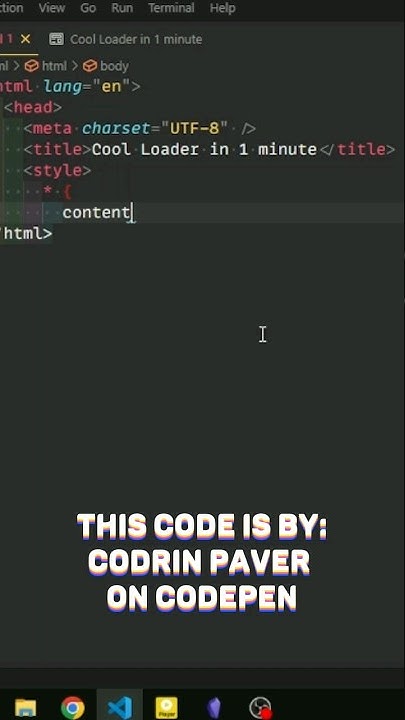 How To Make Cool Animated Loading Screen Css Css3 Html Htmltutorial Csstutorials Vscode